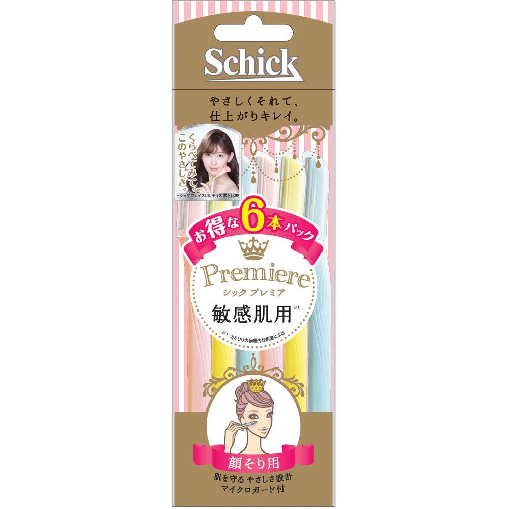 カラー：―◆商品名：Schick(シック) プレミア 敏感肌用 顔そり用 6本入やさしくそれて、仕上がりキレイ。肌を守る やさしさ設計、マイクロガード付。商品紹介 うぶ毛に適したきめ細かいマイクロガード付で、肌に優しいシェービングを実現。先...
