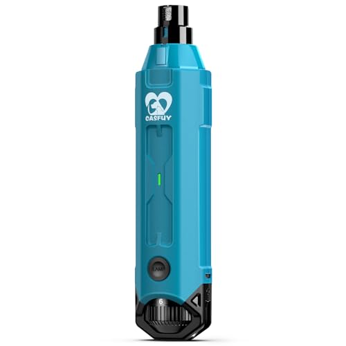 Casfuy 犬爪切り電動 6スピード - 最新の強化されたペット用ネイルグラインダー 充電式電動犬用ネイルトリマー 痛みのない足の手入れとスムージングツール 大型中型小型犬用・最新の強化されたパワー & 6 つの正確に制御された速度: 7...
