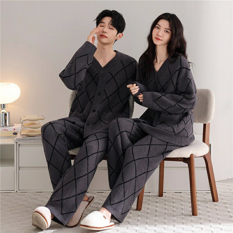 ペア パジャマ 冬 モコモコ カップル ペア ルームウェア 上下 セット 前開き ペア パジャマ もこもこ カップル パジャマ 秋冬 ペア 結婚祝い プレゼント ペアパジャマ カップル 冬 カップル お揃い プレゼント ペア カップル ルー...