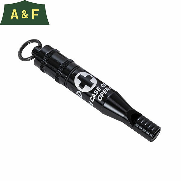 A&F IDホイッスル ブラックA&F エイアンドエフ IDホイッスルはSOSカプセルと同様、Oリングのついた防水カプセルに、信号用のホイッスルがついています。 緊急用、医師、救急要員に必要な事項を伝えたり、身元確認の他、人の注意を引き付け...