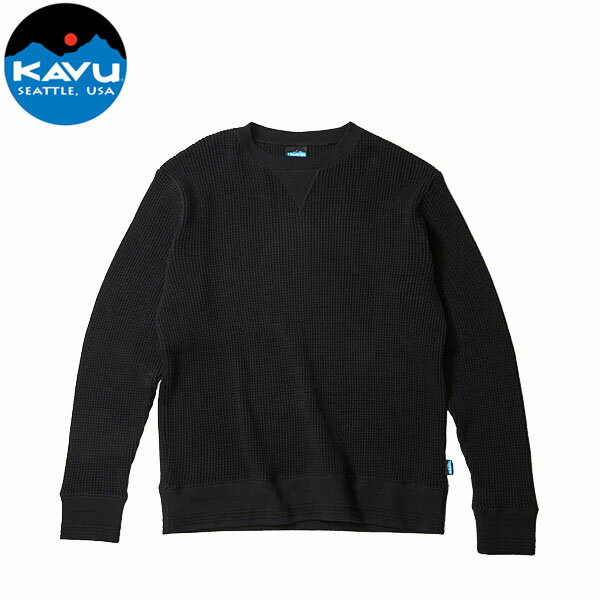 カブー メンズ マービンズクルーKAVU カブー メンズ マービンズクルーはクラシカルな雰囲気のある通常のワッフル生地の3倍の厚さの生地を使ったサーマルシャツです。生地も厚く丈夫で、温かい着心地です。前面首元にはV字状のガゼットも付きヴィン...