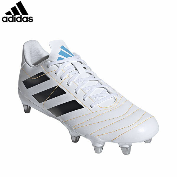 JP8801カカリ SG ラグビー / Kakari Soft Ground Rugbyピュアオレンジ/フットウェアホワイト/コアブラックこのラグビースパイクは、スプリントやスクラムを組むときにガッチリと足を支える、ダイナミックなフォワード...