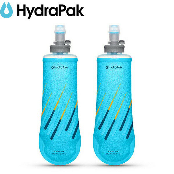 B370HPソフトフラスク 250ml　(2P)マリブブルー B370HP 繰り返し使えるニュートリションフラスク サイズ／210mm x 70mm　 キャップサイズ／28mm　 容量／250ml　重量／27g　 飲み口・キャップ／フラスク...
