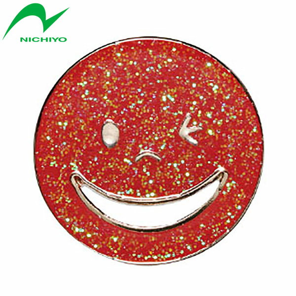 GM-Nニコニコマーカーレッドいつも笑顔のマーカー。口の部分が開いています。お好きなリボンを通してもOK！グラウンドゴルフ用?。■サイズ直径22mm■素材・材質スチール■原産国中国ニチヨー NICHIYO グランドゴルフ グラウンドゴルフ ...