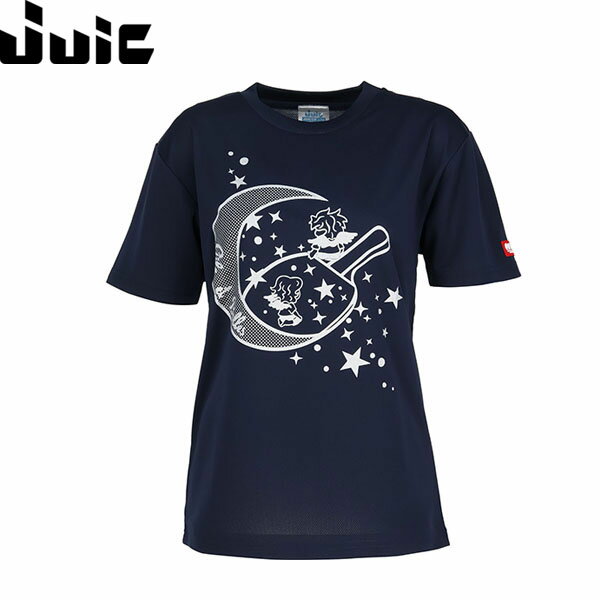 5703JUICアンジェラネイビーコートに舞い降りた天使。翼とともに勝利の軌跡を描け！■素材・材質ポリエステル100％■機能軽量、吸汗速乾■原産国ベトナム■仕様、特徴JTTA公認(日本卓球協会)このウェアは、広告扱いのユニフォームとなってお...