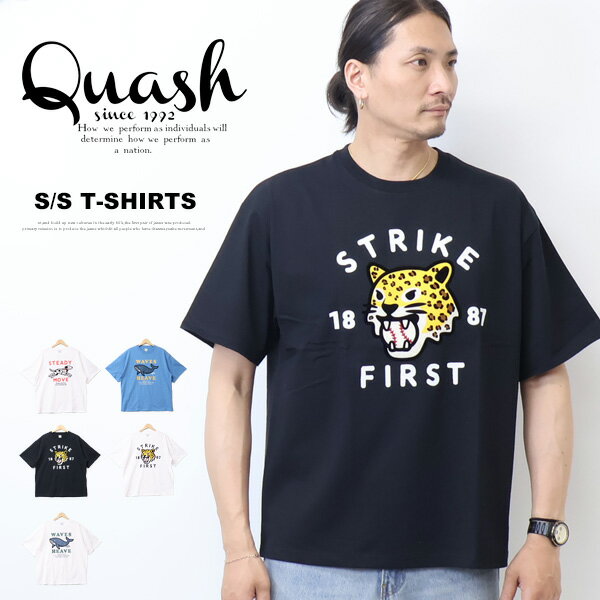 Quash（クアッシュ）より新作Tシャツが登場しました。 アニマル部分はフロッキープリントでアニマルらしいふわふわ感のある立体的な仕上がりになっています。 全体的にゆとりを持たせたオーバーシルエット。 デニムやチノ、カラーパンツなどどんなボ...