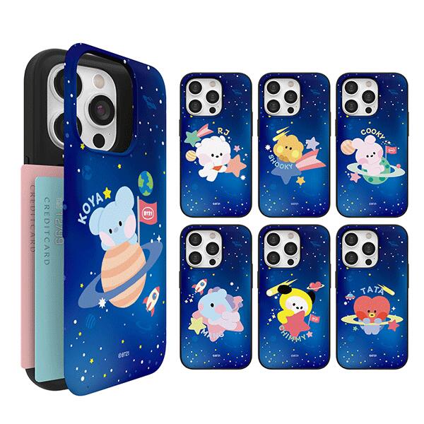 【商品名】 S2 BT21 ミニニ スペース iPhone Galaxy マグネット カード ケース カバー スマホケース BT21 minini Space Magnet Card Case Cover カード2枚が収納できる実用性 ミラ...