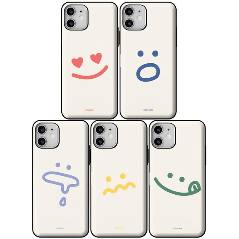 【商品名】 ビッグわいわい iPhone Galaxy マグネット カード ドア バンパー ケース カバー スマホケース BIG WAGLE WAGLE MAGNET CARD DOOR BUMPER カード2枚が収納できる実用性 ミラーが...