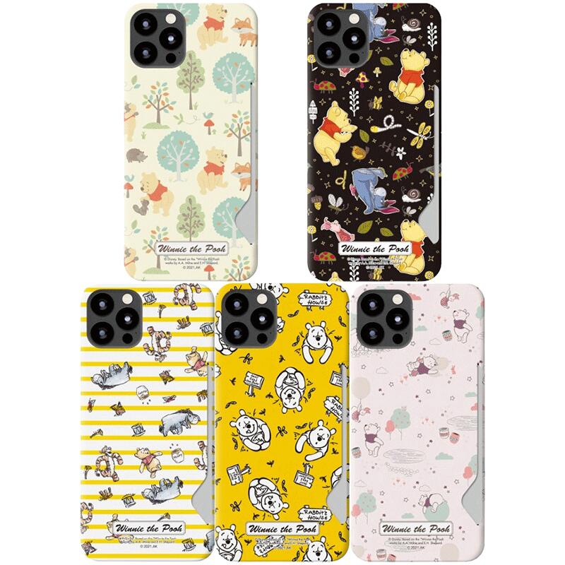 【商品名】 ディズニー くまのプーさん iPhone Galaxy カード スリム ハード ケース カバー スマホケース パターン DISNEY WINNIE THE POOH PATTERN CARD SLIM HARD CASE COV...