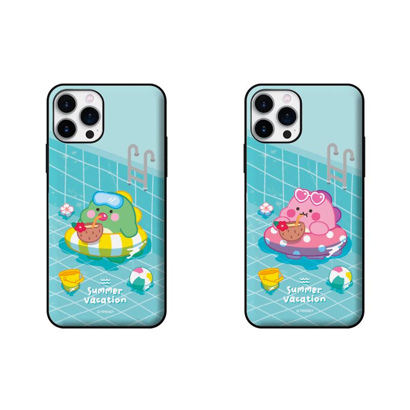 【商品名】 リトルティノ プールパーティー iPhone Galaxy マグネット カード ドア バンパー ケース カバー スマホケース キューティ ルーピー LITTLE TINO POOL PARTY MAGNET CARD DOOR ...