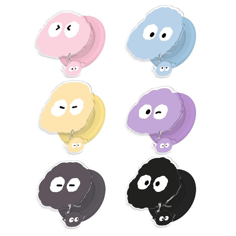 【商品名】 もんもん ミニミ ムービング Magsafe 対応 スマホスタンド 強力磁石仕様 かわいい スマホグリップ グリップホルダー スマホリング シンプル スタンド ホルダー 落下防止 携帯スタンド スマホ グリップスタンド マグセー...