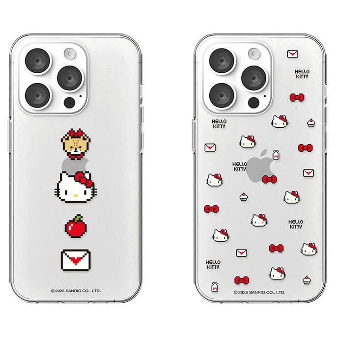 【商品名】 サンリオ ハローキティ ピクセル iPhone Galaxy 透明ゼリー ケース カバー スマホケース ストラップ HELLO KITTY PIXEL CLEAR JELLY CASE 【対応機種】 iPhone 17 / iP...