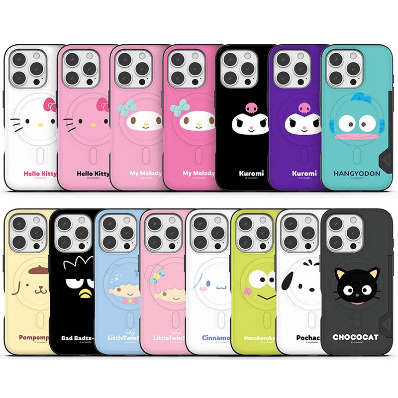 【商品名】 サンリオ iPhone Galaxy フェース MagSafe 対応 2カード バンパー ケース カバー スマホケース SANRIO FACE 2 CARDS MagSafe BUMPER Case Cover ハローキティ マ...
