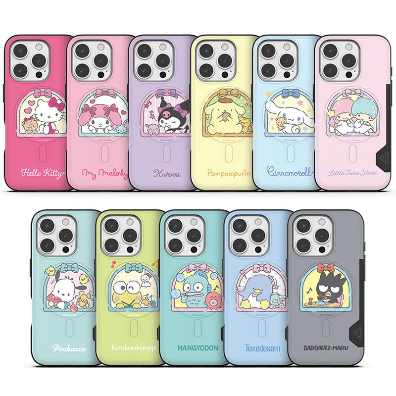 【商品名】 サンリオ iPhone Galaxy ウィンドウ MagSafe 対応 2カード バンパー ケース カバー スマホケース SANRIO WINDOW 2 CARDS MagSafe BUMPER Case Cover ハローキテ...