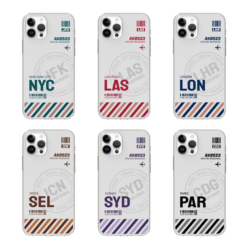 【商品名】 LUGGAGE TAG Clear Jelly iPhone ケース カバー スマホケース 【対応機種】 iPhone 14 / iPhone 14 Plus / iPhone 14 Pro / iPhone 14 Pro Ma...