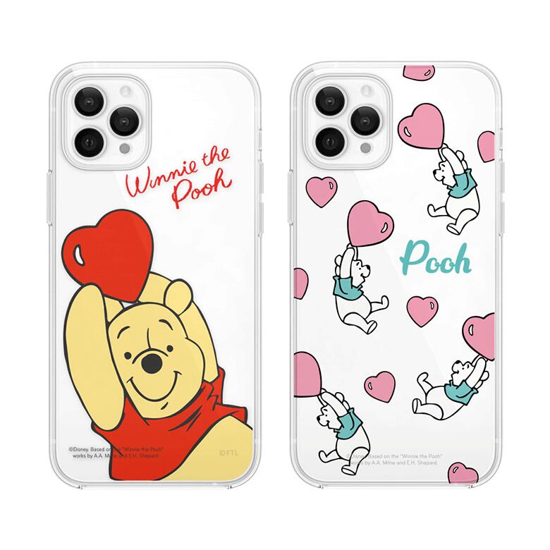 【商品名】 ディズニー くまのプーさん iPhone Galaxy ケース カバー スマホケース Disney Winnie The Pooh HEART Clear Jelly 【対応機種】 iPhone 14 / iPhone 14 P...