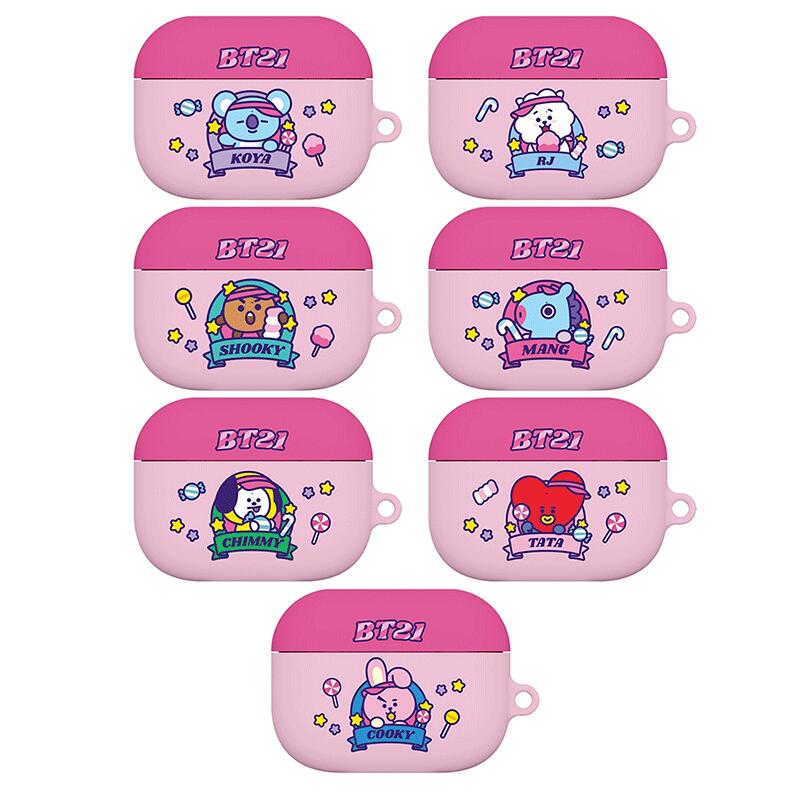 ◎商品名および型番 : BT21 PINK CANDY SHOPE AIRPODS PRO 1 2 3 HARD エアーポッズ プロ 第1世代 第2世代 第3世代 ハード ケース カバー ◎サイズ : Airpods 各機種サイズとなります...