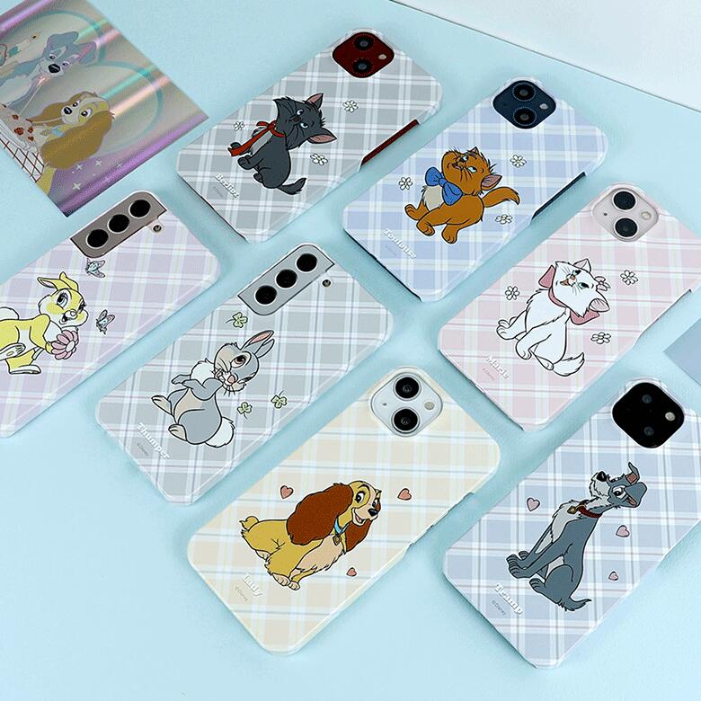 【商品名】 ディズニープリンセス iPhone Galaxy スリム ハード ケース カバー スマホケース アニマル キャンデーチェック DISNEY ANIMALS CANDY CHECK SLIM HARD CASE COVER HH ...