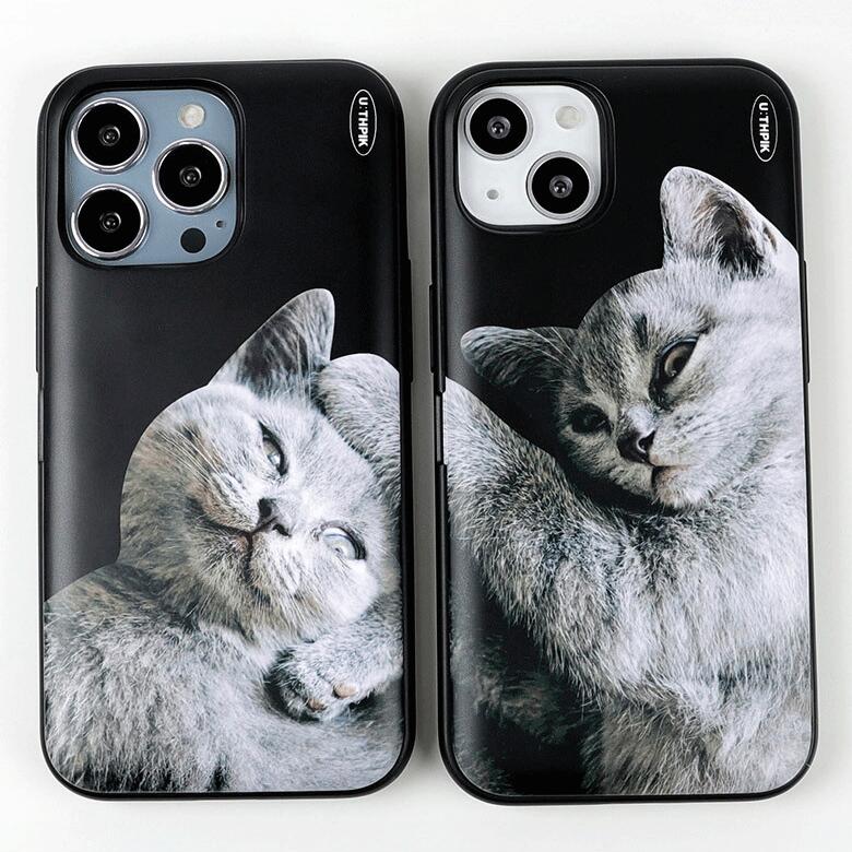 【商品名】 カップルなでなで iPhone Galaxy マグネット カード ドア バンパー ケース カバー スマホケース COUPLE RUBBING CARD DOOR BUMPER CASE COVER カード2枚が収納できる実用性 ...