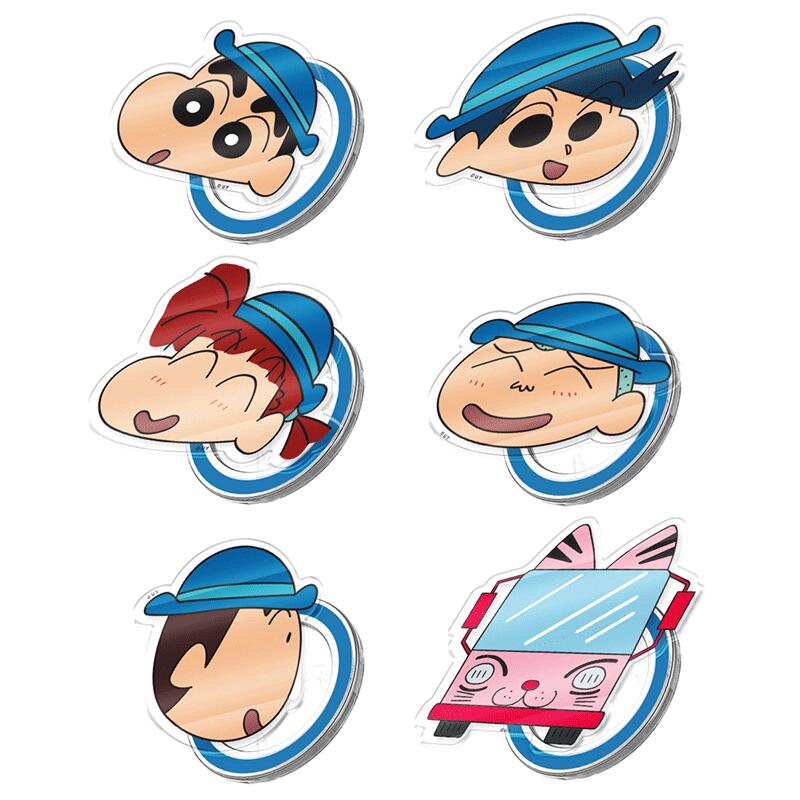 【商品名】 クレヨンしんちゃん ふたば幼稚園 透明 Magsafe 対応 スマホスタンド 強力磁石仕様 かわいい スマホグリップ グリップホルダー スマホリング シンプル スタンド ホルダー 落下防止 携帯スタンド スマホ グリップスタンド...