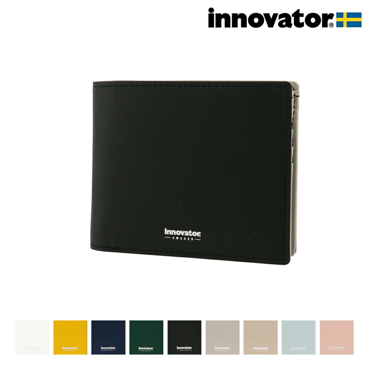 ITEM SPEC COLOR VARIATION ブランド：INNOVATOR イノベーター 肌触りの良い本革を使用した2つ折りタイプの財布。ダイヤ形状のエンボス加工でシンプルでスタイリッシュな雰囲気を醸し出しています。ステッチカラーをあ...