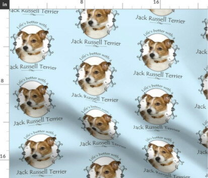 New 犬 犬柄 ジァックラッセルテリアの可愛すぎるデザイン 輸入生地 生地 ジァックラッセルテリア ハンドメイド 素材 ペット ワンちゃん 超レア ジァックラッセルテリアのデザインです。 ぱっちりお目目に可愛いお顔でこちらを見つめるジァッ...