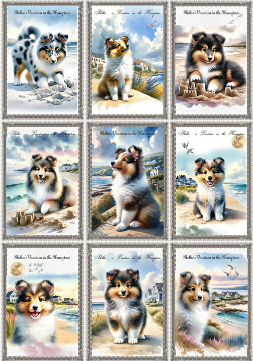 新入荷 生地 シェルティー シェットランドシープドッグ ブロックデザイン ハンドメイド素材 パネル生地 印象的なワンボイントのデザインは主役にも脇役にもなる頼もしい存在です。 小物作成に適したサイズのブロックデザインです。別の布の上に縫い留...