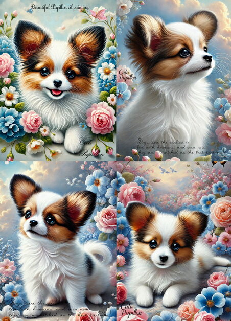 新入荷 オリジナル 生地 犬 パピヨン ブロックデザイン ハンドメイド素材 パネル生地 印象的なワンボイントのデザインは主役にも脇役にもなる頼もしい存在です。 小物作成に適したサイズのブロックデザインです。別の布の上に縫い留めたり、貼り付け...