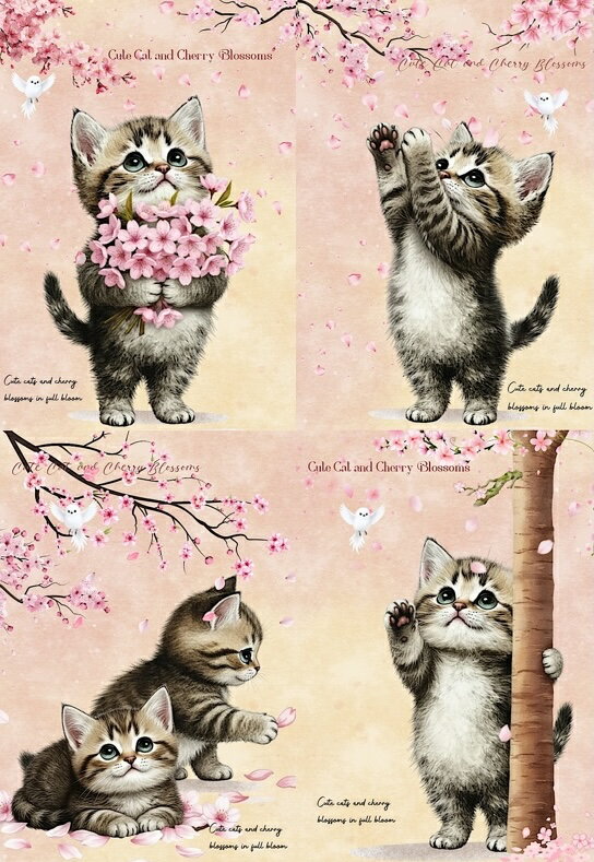 新入荷 生地 ハンドメイド素材 パネル生地 猫 桜 春 印象的なワンボイントのデザインは主役にも脇役にもなる頼もしい存在です。 小物作成に適したサイズのブロックデザインです。別の布の上に縫い留めたり、貼り付けたりと汎用性のある生地です。モチ...