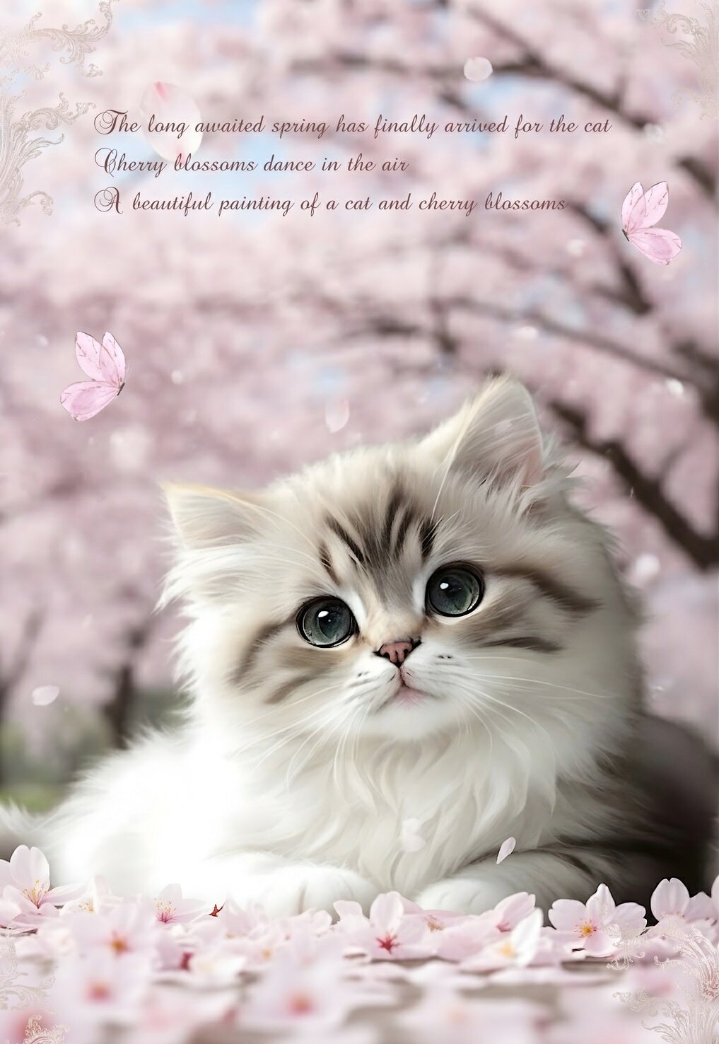 新入荷 生地 ハンドメイド素材 パネル生地 猫 春 桜 印象的なワンボイントのデザインは主役にも脇役にもなる頼もしい存在です。 小物作成に適したサイズのブロックデザインです。別の布の上に縫い留めたり、貼り付けたりと汎用性のある生地です。モチ...