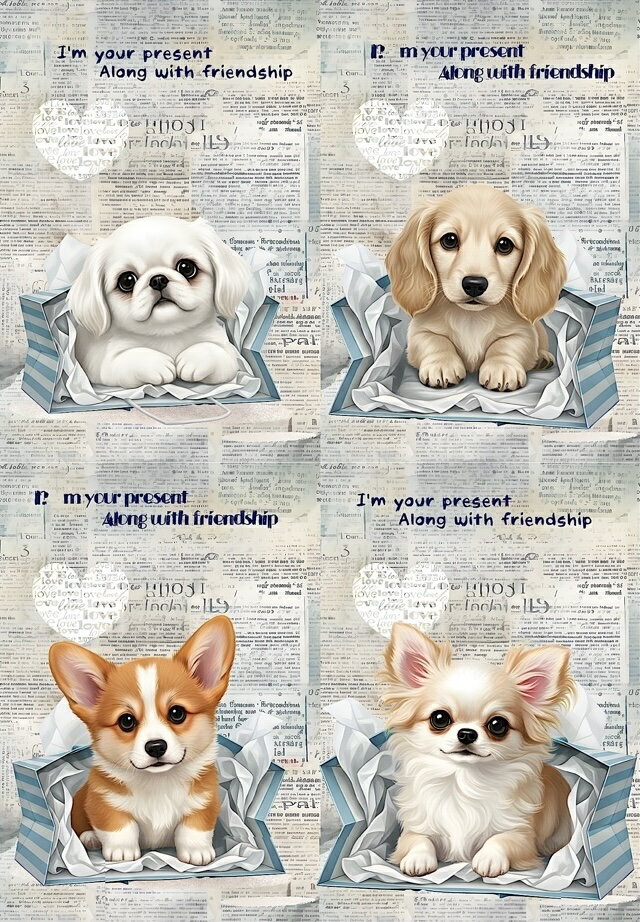 パネル生地 犬 コーギー ペキニーズ チワワ ミニチュアダックスフンド 印象的なワンボイントのデザインは主役にも脇役にもなる頼もしい存在です。 小物作成に適したサイズのブロックデザインです。別の布の上に縫い留めたり、貼り付けたりと汎用性のあ...