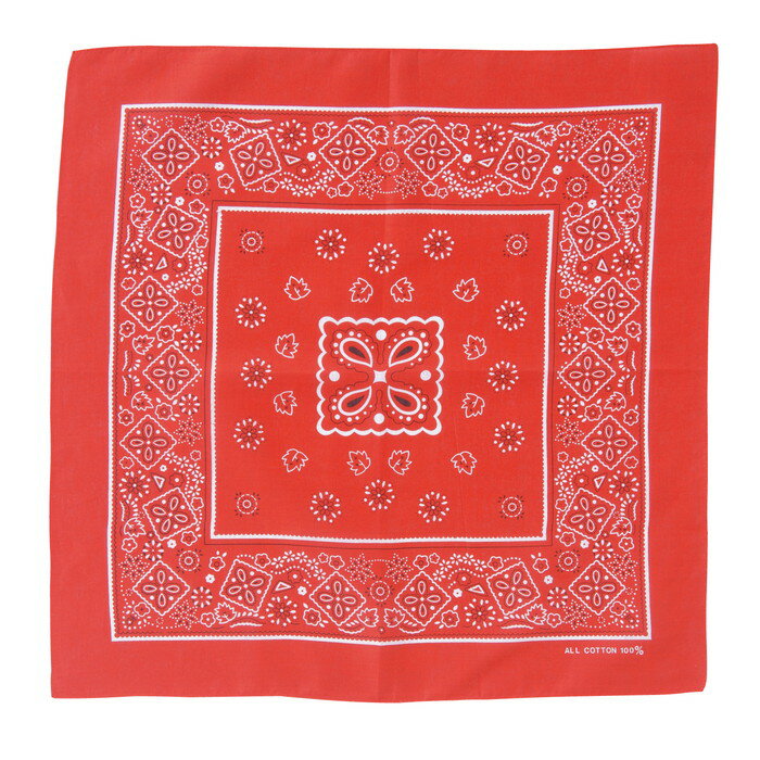 【商品説明】頭に巻いたり首に巻いたりさまざまな使い方できるバンダナです。ゆったりサイズで、結びやすい55cmです。●1個重量(g)：26●材質：ポリエステル【商品サイズ】約550×550mm【セット内容】本体のみ【注意】商品写真の色は、実際...