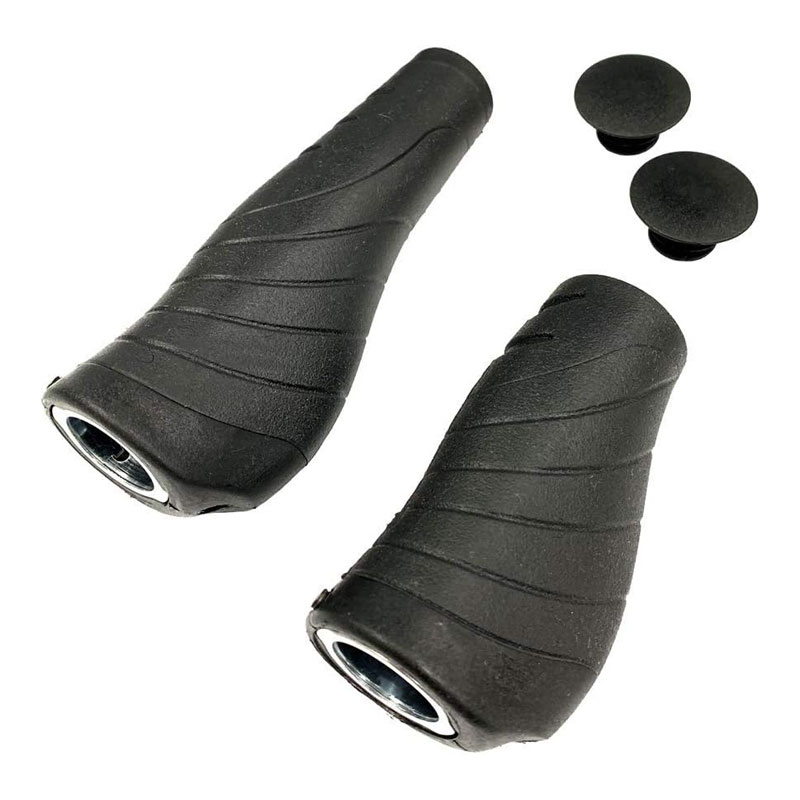 商品説明ハイブリップラバーのエルゴノミック形状グリップ。グリップエンドと一体ロックリングエンドキャップ付属。長さ：135mm、92mmエンドキャップ付属左右セットロックオンタイプ重量:145g(ペア)※画像はサンプルです。掲載情報はモデル発...