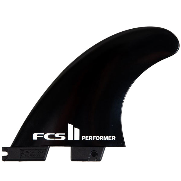 FCS2 PERFORMER GLASS FLEX TRI FINS BLACK / FCSII エフシーエス2 パフォーマー トライ コメント サイズ：S.M トライ（3枚） GF（グラスフレックス） グラスフレックスは、ハンドメイドのフ...