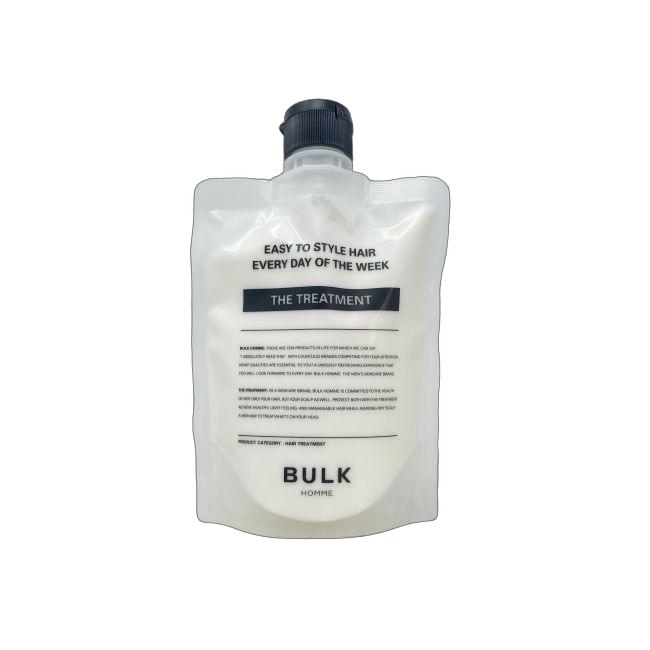 BULK（中身）を追求した男性用化粧品ブランド、バルクオム。髪にハリとうるおいを与え、まとまりやすく仕上げるトリートメント。 特徴■ドライヤーの熱を味方に。ヒートプロテクテクト機能で髪の内側の水分を保持。■ダメージ補修成分が毛髪内部にまでし...