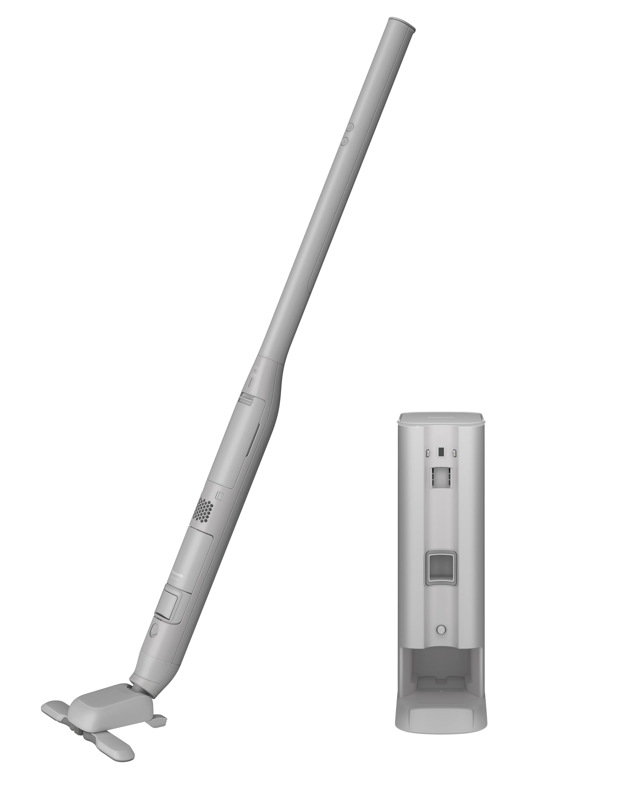 Panasonic セパレート型コードレス掃除機 MC-NS70F-H ■ 家具の脚まわりも一気にお掃除 動くノズルを採用！狭いすき間や家具の脚まわりも、ノズルを付け替えずにスムーズにお掃除できます。 ■ クリーンセンサーで見えないゴミを検...