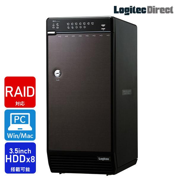 Logitec LHR-8BRHEU3 8BAY RAID対応 外付けHDDケース Logitec LHR-8BRHEU3は、3.5インチSATAハードディスクを最大8台まで搭載できるRAID対応外付けHDDケースです。 USB3.0・US...