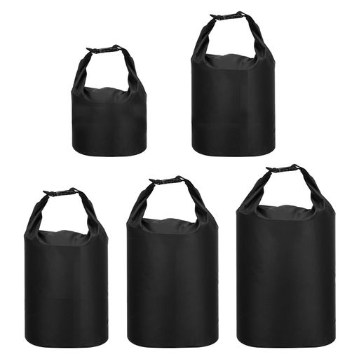 容量:1.5L、2.5L、3.5L、4.5L、6L。数量:防水ドライバッグ5個(各サイズ1個)。 利点:210Tポリエステル素材で作られており、優れた防水効果、軽量、頑丈、耐久性、耐摩耗性を備えており、持ち物をドライに保ち、水、雪、汚れ、砂...