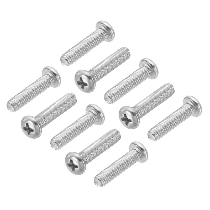 小ネジ 丸頭 十字穴付き 15個 M5-0.8 x 20mm プラスネジ 304ステンレス鋼 18-8フルスレッド パンヘッドマシンプラスドライブスクリュー材質：304ステンレス鋼 。ねじサイズ：M5×0.8。梱包リスト：丸頭プラスネジ15...
