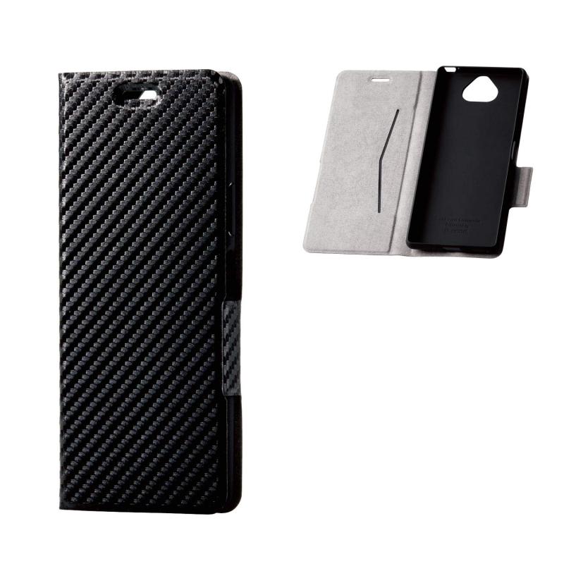 エレコム Xperia 8 ケース ULTRA SLIM ソフトレザー [驚くほど薄くて軽い] マグネット付き スタンド機能