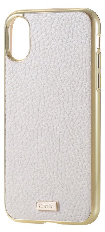 エレコム iPhone7s ケース カバー ソフト TPU素材 サイドメッキ×レザー かわいい for Girl iPhone7 対応 グレー