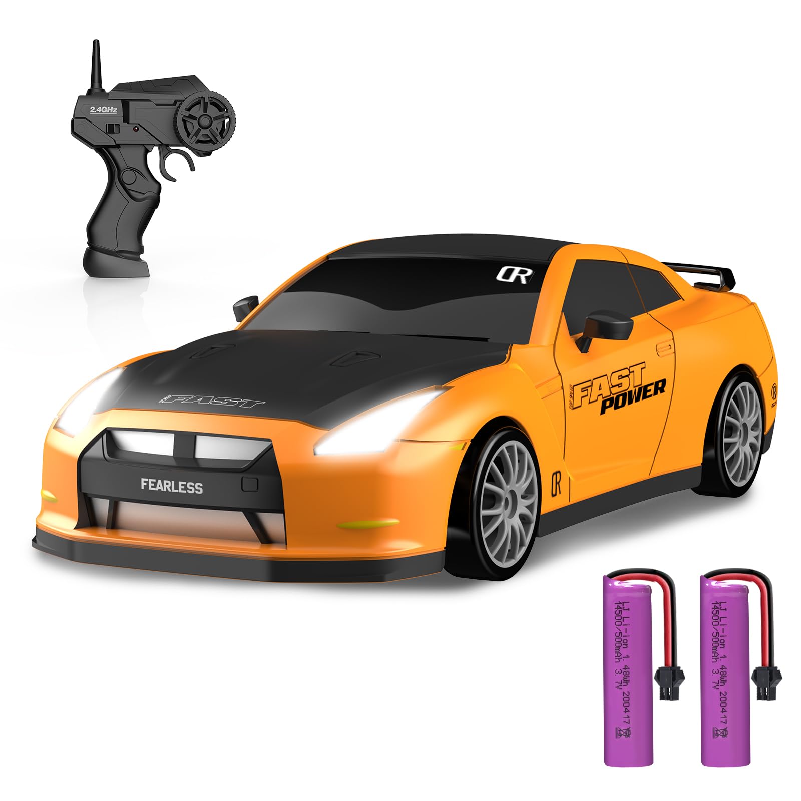 【4WDハイスピードモード&amp;楽しいドリフトモード、自在に切り替え】ゴムタイヤとドリフト用タイヤのセットが用意、お好みに応じて、自在に切り替え可能です。4WD（四輪駆動）搭載で、驚異的なパワーが広がり、速さを求めるか、究極のドリフト体...