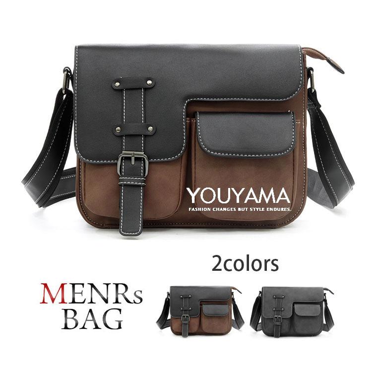 商品名ショルダーバッグ メンズ 斜めがけ バッグ カジュアル アウトドア 人気 メンズバッグ カバン 通勤 状態：新品未使用サイズ:横幅31cm×高さ21cm×マチ10cm素材PUカラーカーキ/ブラックエコ活動の一環として環境負荷軽減を目指...