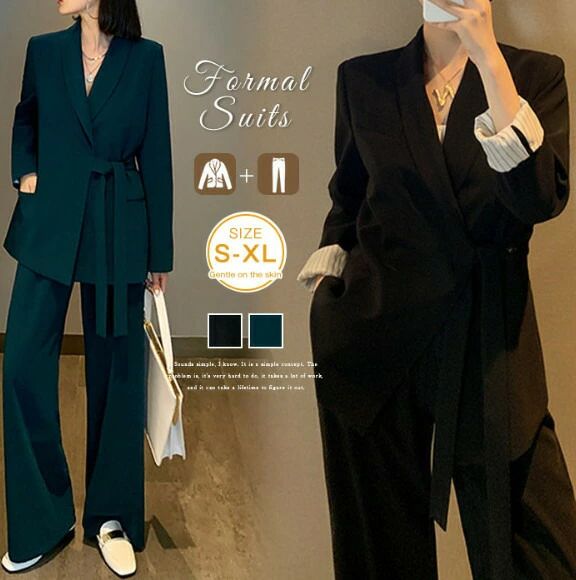 商品詳細 素材 ポリエステル サイズ（cm） ■S:バスト97.5　肩幅39　着丈68.5　袖丈60　ウエスト(パンツ)65　パンツ丈102 ■M:バスト101.5　肩幅40　着丈70.2　袖丈61　ウエスト(パンツ)69　パンツ丈103....