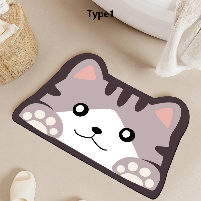 -キャラクター風呂吸水マット:かわいいキャラクターデザインで、風呂場をもっと楽しくしてくれます。吸水性が強くて、床を乾燥させます。-速乾滑り止めバスマット:環境保護材質制、速乾設計、滑りを防止し、浴室を清潔に保ちます。-柔軟吸水トイレマット...