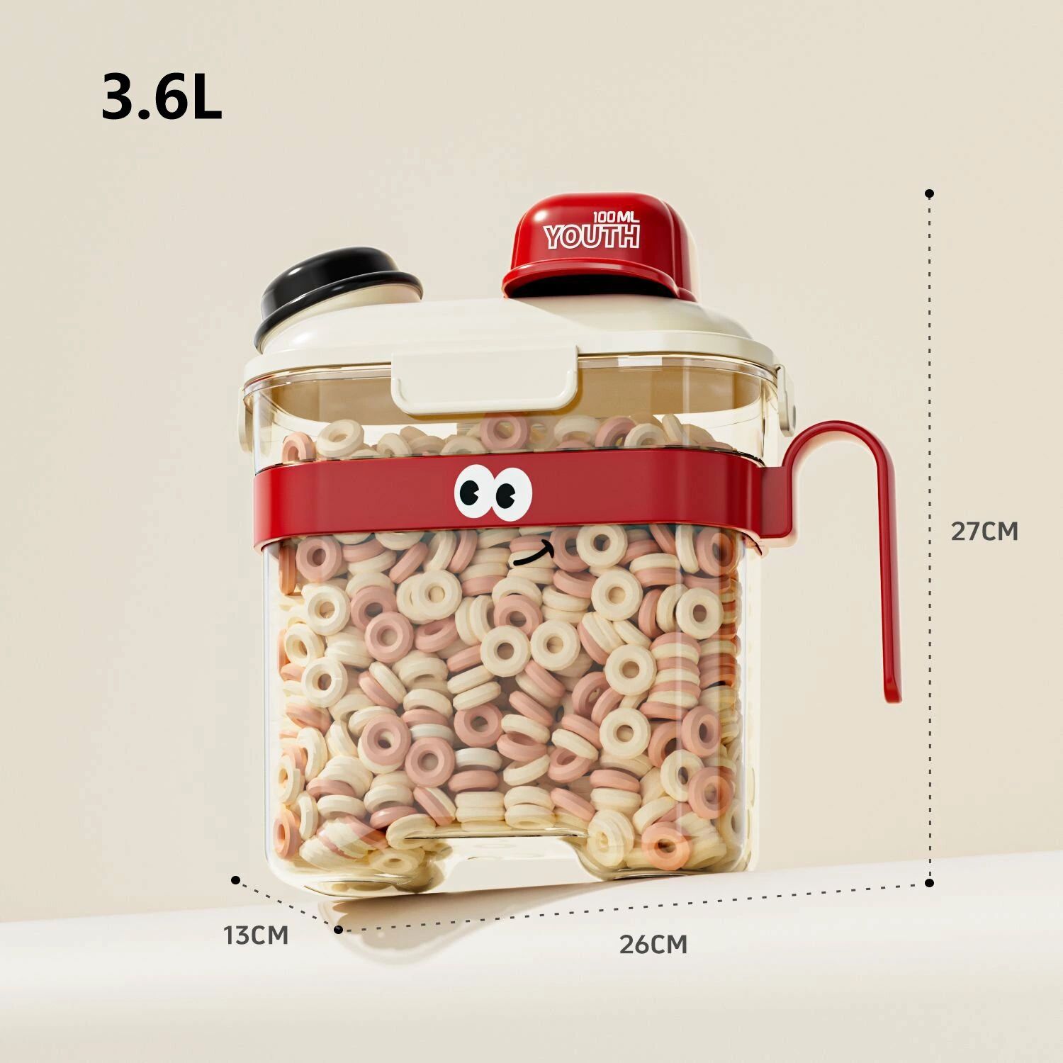 製品説明：ペットフードの保管が簡単かつ効率的になります！このペットフード保存バケツは防湿シールを備え、食品グレードの素材で作られているため、愛猫のフードを安全かつ確実に保管できます。大容量で大量のキャットフードを収納でき、透明な穀物収納部で...