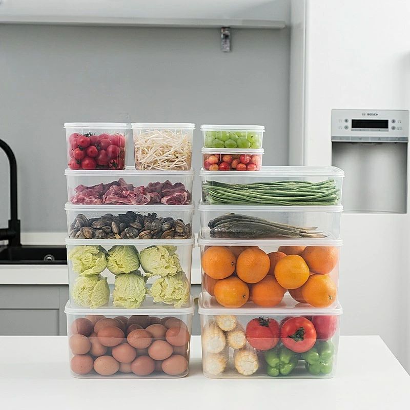 製品説明：当社の食品グレードPP製食品保存容器は、キッチンでの保存に最適なソリューションで、日々のニーズに応えます。これらの耐低温冷凍容器は、食品の鮮度と風味を効果的に保護し、密閉設計により臭い移りを防ぎます。透明で中身が見える冷凍保存容器...