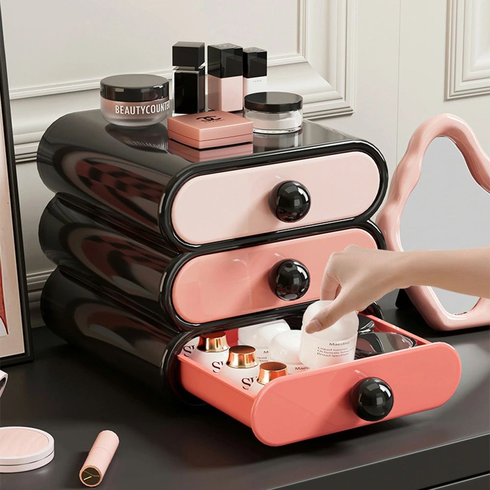 シンプルなデザイン、どんな場合でも適用、寝室、ビジネス、オフィス、洗面所、応接間、居間など、化粧品、リモコン、財布、鍵、などいろいろな小物収納でき、スペースを節約し、管理します。三段、いるんな品物を取り仕切る、散乱しているものをすっきり収納...