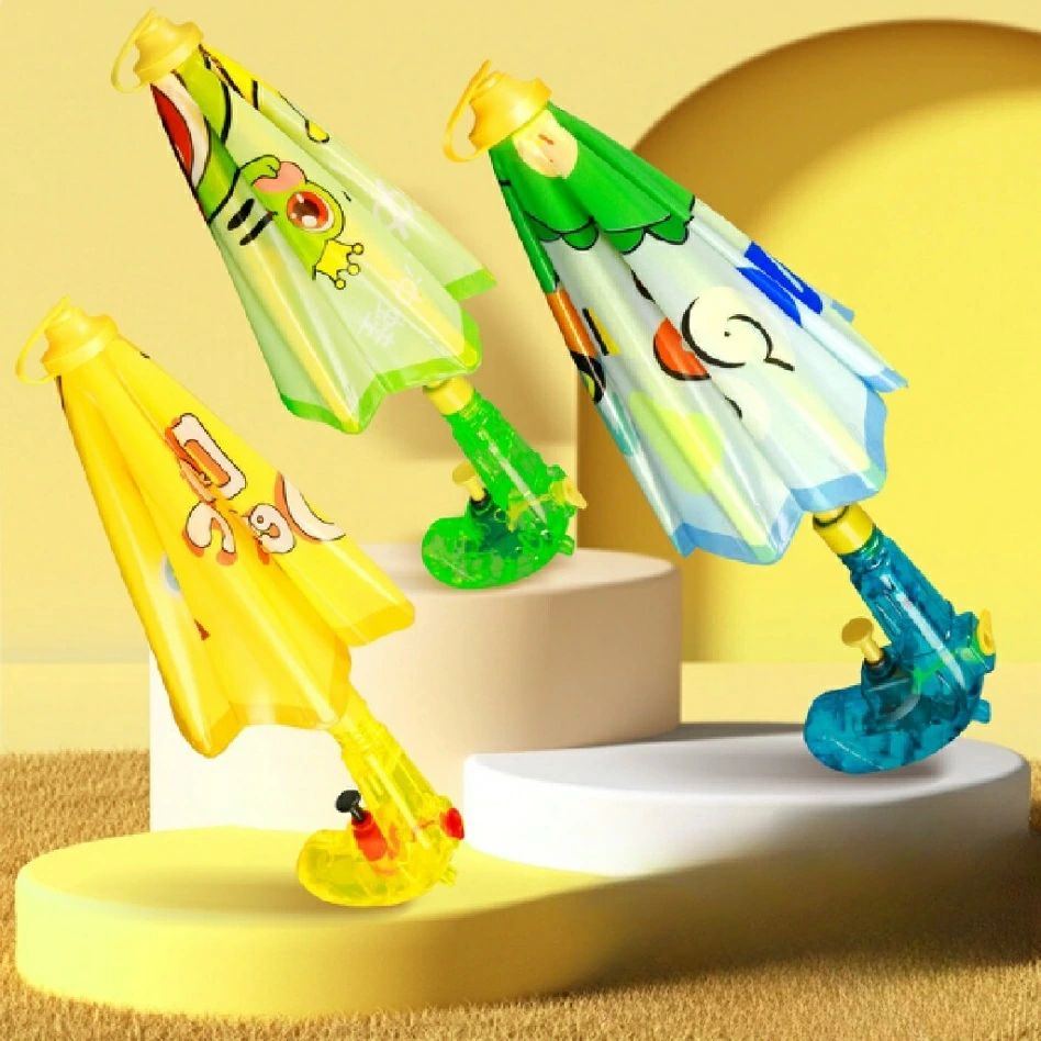 -多機能の水鉄砲のおもちゃ:この屋外の子供の水鉄砲は傘の水鉄砲のおもちゃにすることができるだけでなくて、また押すことができて水を噴くことができます。夏の涼しさに欠かせないアイテムで、プールでのパーティーやビーチでの使用にぴったりです。-高品...