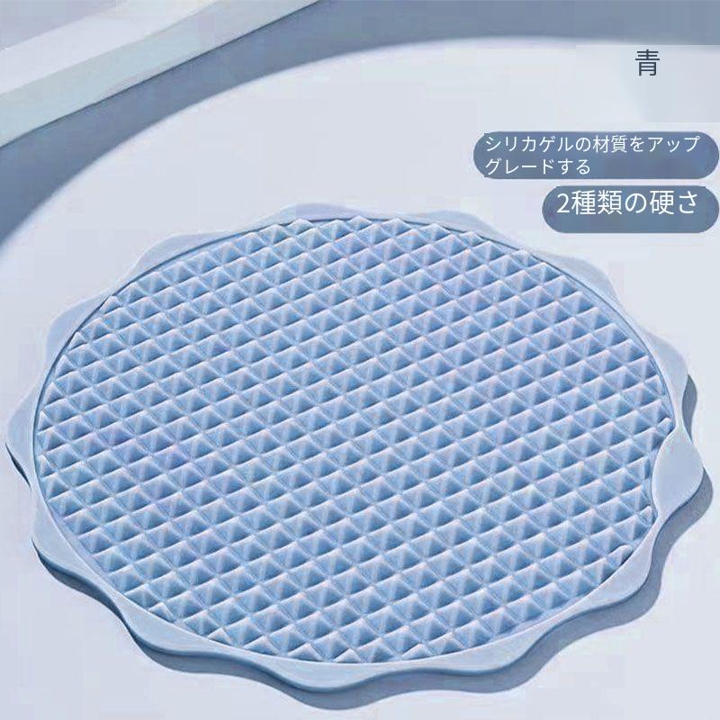 【商品名】：足ツボパッドサイズ: 450*450*17mm素材: シリコン【リラックス＆ストレス解消】この足ヨガマッサージ指圧マットは心地よい体験を提供し、心身をリラックスさせ、ストレスや緊張を軽減し、全体的な健康を促進します。【高品質の素...